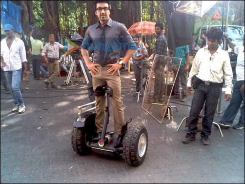 Segway obsession on the sets of Double Dhamaal : Bollywood News ...