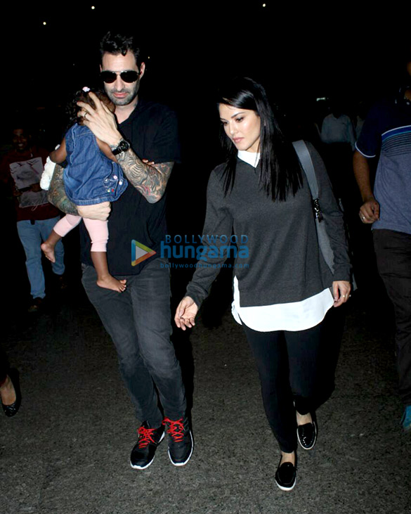 Sunny Leone, Daniel Weber snapped with kid Nisha Kaur Weber at the ...
